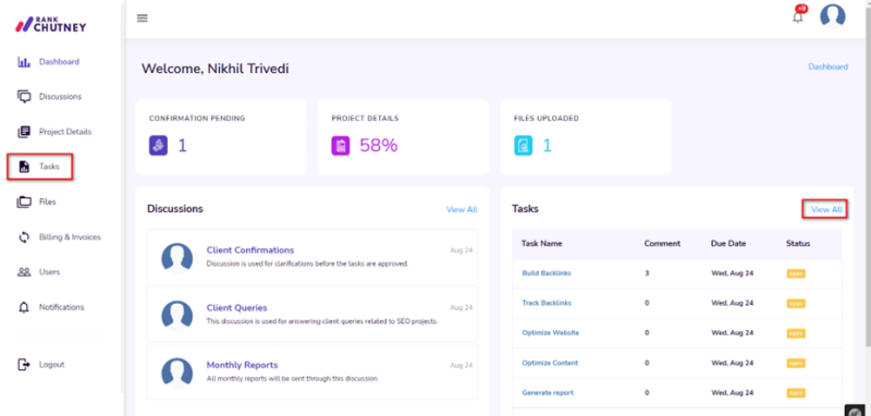 Tasks | Rank Chutney